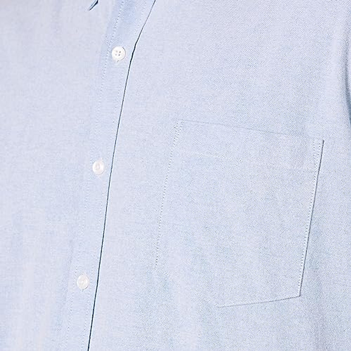 Amazon Essentials Men's Regular-Fit Short-Sleeve Pocket Oxford Shirt, Blue, X-Large