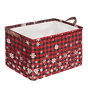 Funnewban Halloween Bat Black Storage Bin Basket Collapsible with Leather Handles Waterproof Canvas Storage Cube Box for Closet Toys Clothes Nursery Room Decor Gift Basket