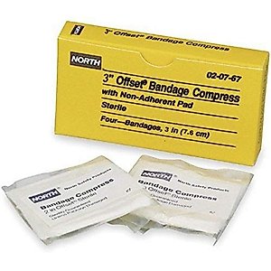 Honeywell Bandage Compress, 3'' OFFSET?, 2 per unit 020767