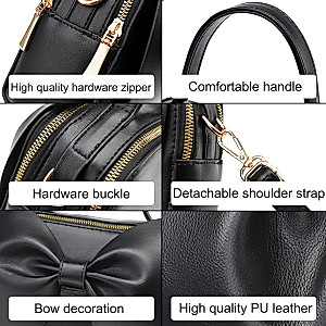 YOUNXSL Shoulder Bag for Women PU Leather Purse Bowknot Handbag Fashion Top-Handle Satchel Ladies Crossbody