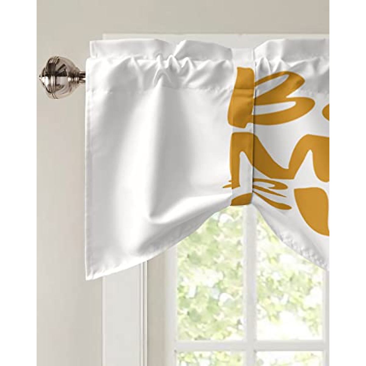 Funnywall88 Tie Up Curtain Valance for Living Room,Gold Best Mom Ever White Background Valance for Kitchen Window Valance Adjustable Tie-up Valance 18 Inch Rod Pocket 1 Panel