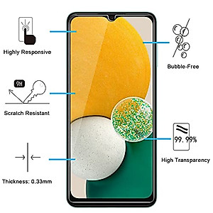 NEW'C [3 Pack] Designed for Samsung Galaxy A13 5G, Screen Protector Tempered Glass, Anti Scratch, Bubble Free, Ultra Resistant