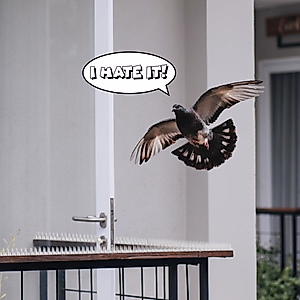 ohlela 24 Pack Bird Spikes for Outside to Keep Birds Away - 26.5ft Balcony Pigeon Deterrent, Bird Deterrents for Outside Patio, Bird Spikes for Pigeons and Other Small Birds, Crows, Woodpeckers