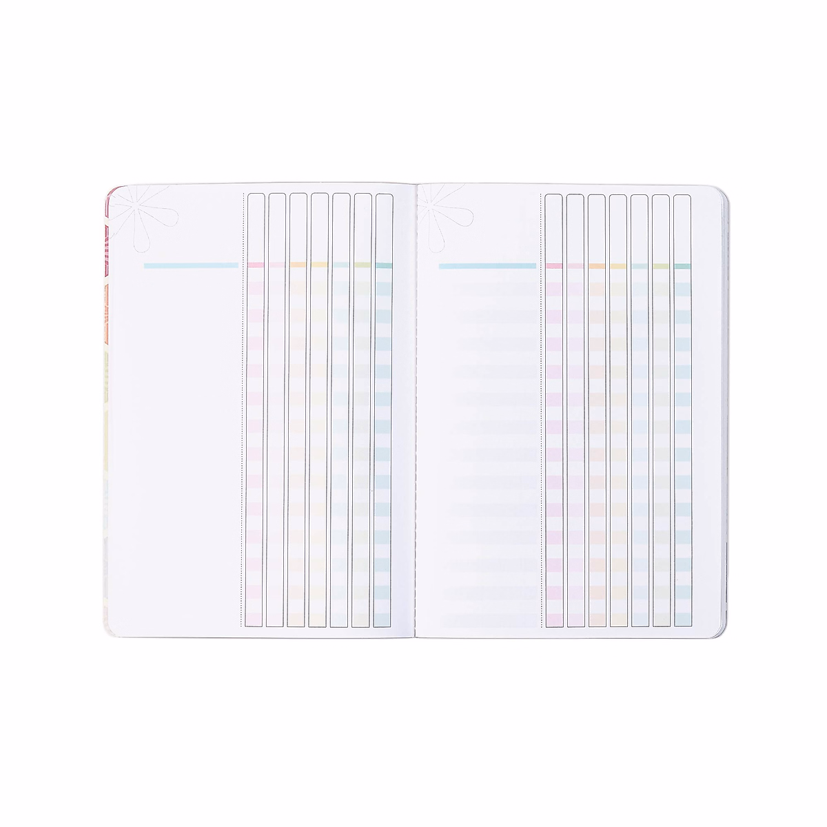 Erin Condren Designer Petite Journal Checklists - Multicolored Hexagon Design Theme. Great for Tracking Daily and Weekly Lists with Blank Customizable Fields