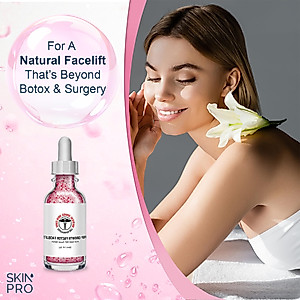 Skin Pro Skin Care Epidermal Serum for Face - PRP Facelift - IGF, EGF Serum - Serum for Face, Face Care, HGF Serum, Platelet-Rich Plasma Deep Anti-Wrinkle Serum with Jojoba Beads