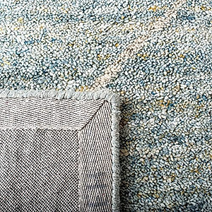 SAFAVIEH Himalaya Collection 8' x 10' Blue HIM423M Handmade Premium Wool Area Rug