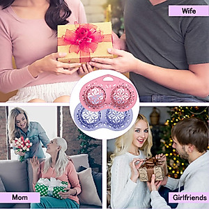 2 Pcs Lingerie Wash Bag, Silicone Delicates Bag For Washing Machine Bra Bags For Laundry Laundry Wash Bag For A-38D Cup, Maternity, Sports, Sexy Bras (Pink+Purple)