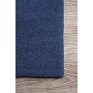 nuLOOM Marine Hand Hooked Indoor/Outdoor Area Rug, 4' x 6', Navy
