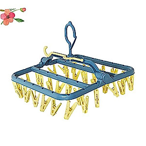 Alipis 3pcs Foldable Clothes Drying Rack Collapsible Clothes Rack Foldable Hangers Windproof Blanket Clip Laundry Hanger Drying Rack Dish Drying Rack Collapsible Foldable Household Hanger