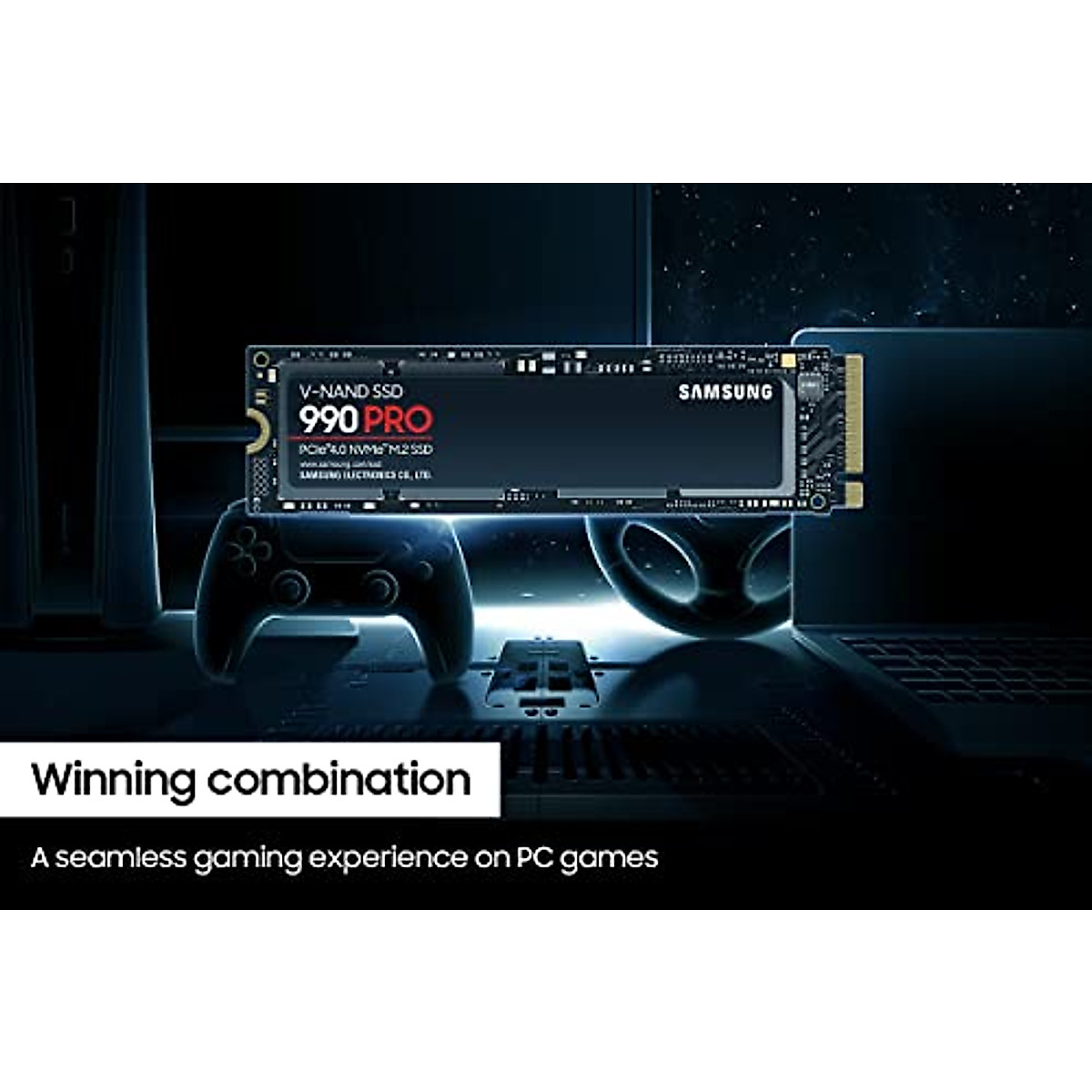 Samsung 990 PRO Series - 2TB PCIe Gen4. X4 NVMe 2.0c - M.2 Internal SSD (MZ-V9P2T0B/AM)