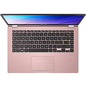 ASUS Newest 14" HD Laptop, Intel Celeron N4020 Processor(up to 2.8GHz), 320GB SSD(64GB eMMC+ 256GB SSD), 4GB RAM, Webcam, Intel HD Graphics, Bluetooth, Win11 S + 1 Year Office 365, Rose Gold, JVQ