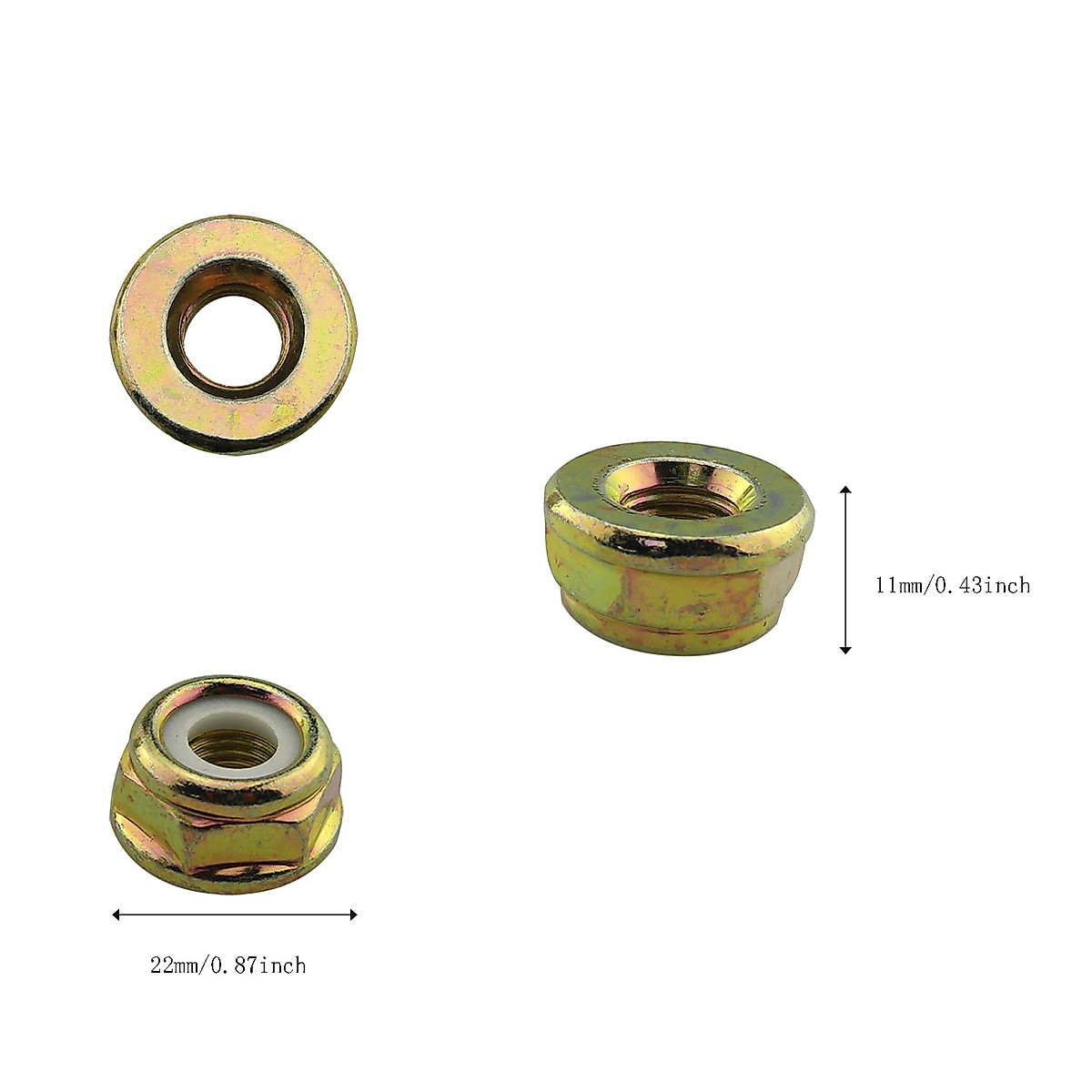 YHXiXi 8PCS M10x1.25 Universal Left Hand Thread Blade Nut, M10x1.25 Cord Trimmer Cutter Gear Head Blade Case Accessories Replacement for String Trimmer