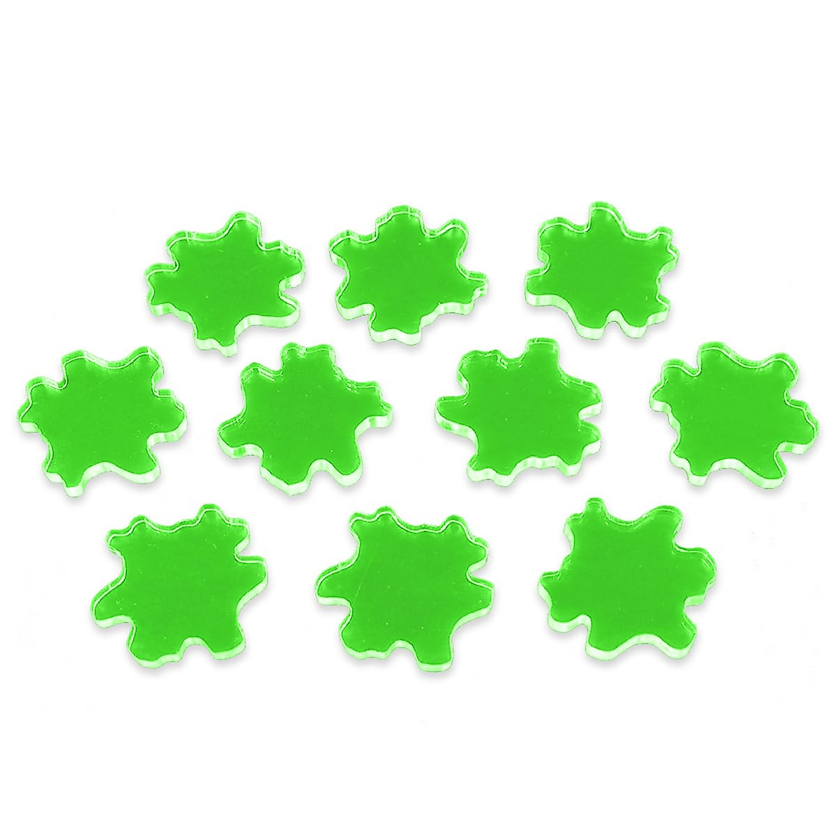 LITKO Acid Splatter Tokens | Hazardous Spill | Nuclear Splash | Fluorescent Green | 10 Pack