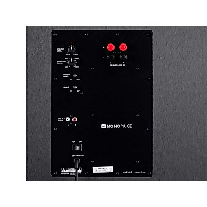 Monoprice SW-15 600 Watt RMS (800 Watt Peak) Powered Subwoofer - 15-Inch, Ported Design, Variable Phase Control, Variable Low Pass Filter, for Home Theater