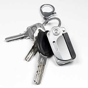 2 Pack Small Pocket Knife with Keychain, 1.2 Inch Blade, Barrysail Mini EDC Tool with Screwdriver Bits