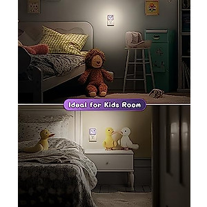 LOHAS Butterfly Night Light for Kids [2-Pack], Girls LED Wall Decor, Plug into Wall Lights, Dusk-to-Dawn Sensor, Cute Nursery Plug in Nightlight, for Kids Room, Bathroom, Bedroom Décor, Children Gift