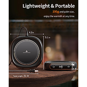 Coffee Mug Warmer, Cup Warmer for Desk with Auto Shut Off, 3 Temp Settings, Mug Warmer for Coffee, Beverage, Milk, Tea, Coffee Warmer Plate in Your Home & Office, Gift (No Cup)