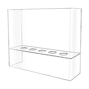 Ice Cream Cone Holder 5 Slot Clear Acrylic Countertop Dessert Display with Sneeze Guard No Assembly for Restaurants Catered Events and Buffets by Marketing Holders