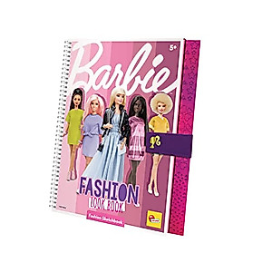 Lisciani Barbie Sketchbook Trendy Look Fashion Studio Models to Dress Up Creative Game Felt Pens and Colouring Pencils for Girls from 5 Years