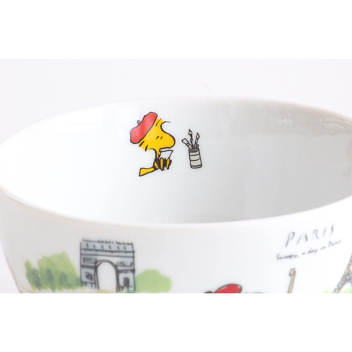 シミズ陶業(Shimizutougyou) London Paris Snoopy Bowl, Set of 2