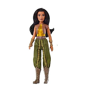 Mattel Disney Princess Toys, Raya Fashion Doll, Sparkling Look with Black Hair, Brown Eyes & Accessories, Inspired by the Movie