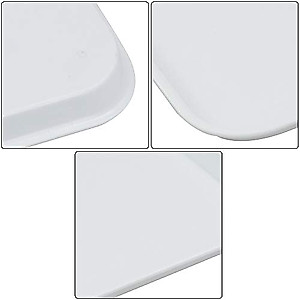 Nesmilers Plastic Fast Food Trays, Cafeteria Trays, 4 Pack Serving Trays (White)