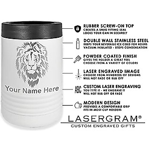 LaserGram Double Wall Insulated Beverage Can Holder, Emergency Dispatcher 911, Personalized Engraving Included (Standard Can, White)