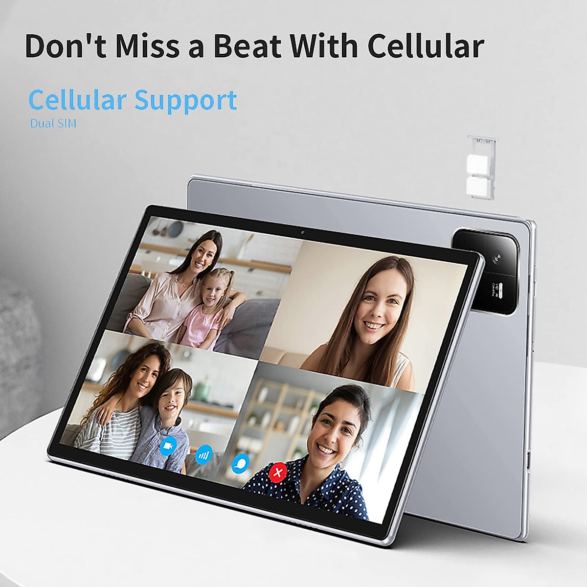 HEEPDD Office Tablet, Octa Core CPU IPS Display 10 Inch Tablet PC 8800mAh for Family (US Plug)