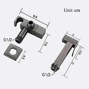 ZLOCYIVHE Bidet Shower for Toilet Hand Held Bidet Toilet Sprayer Kit Hand Shower for Toilet Use Brass with Hose Cold Water Toilet Sprayer for Cloth Diapers,Gold(Chrome)