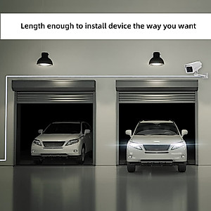 Power Extension 60ft Cable5.5mm x 2.1mm 12 Volt Male to Female Plug Cord for CCTV IP Security Cameras DVRs and More Devices White