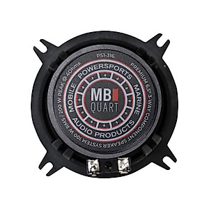 MB Quart PS1-316 Premium 3-Way Component Car Speaker System (Black, Pair) – 6.5 Inch Speaker System, 400 Watt Car Audio, 4 OHMS (Grills Included)