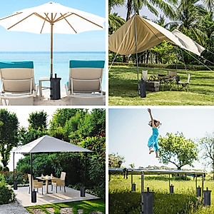 COOSHADE Canopy Tent Sand Bags Gazebo Weights Bags,4 Pack,Black,112LBS