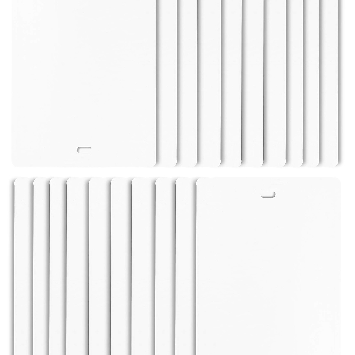 DALIX PVC Vertical Blind Replacement Slats Curved Smooth White 98.5 x 3.5 (20-Pack)