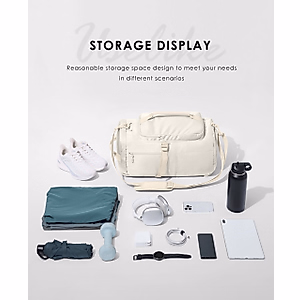 Uselike Gym Bag for Women and Men, 30L Workout Travel Backpack with Shoe Compartment, Sports Duffel Bag with Multiple Pockets