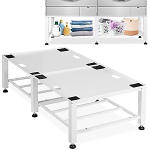 Talustool Premium Washer and Dryer Pedestal Stand Metal Steel Washing Machine Base Heavy Duty Universal Fit Total 1400lbs Capacity Washer Dryer Stand 58 x 29 x 15 Inch (2 pack)…