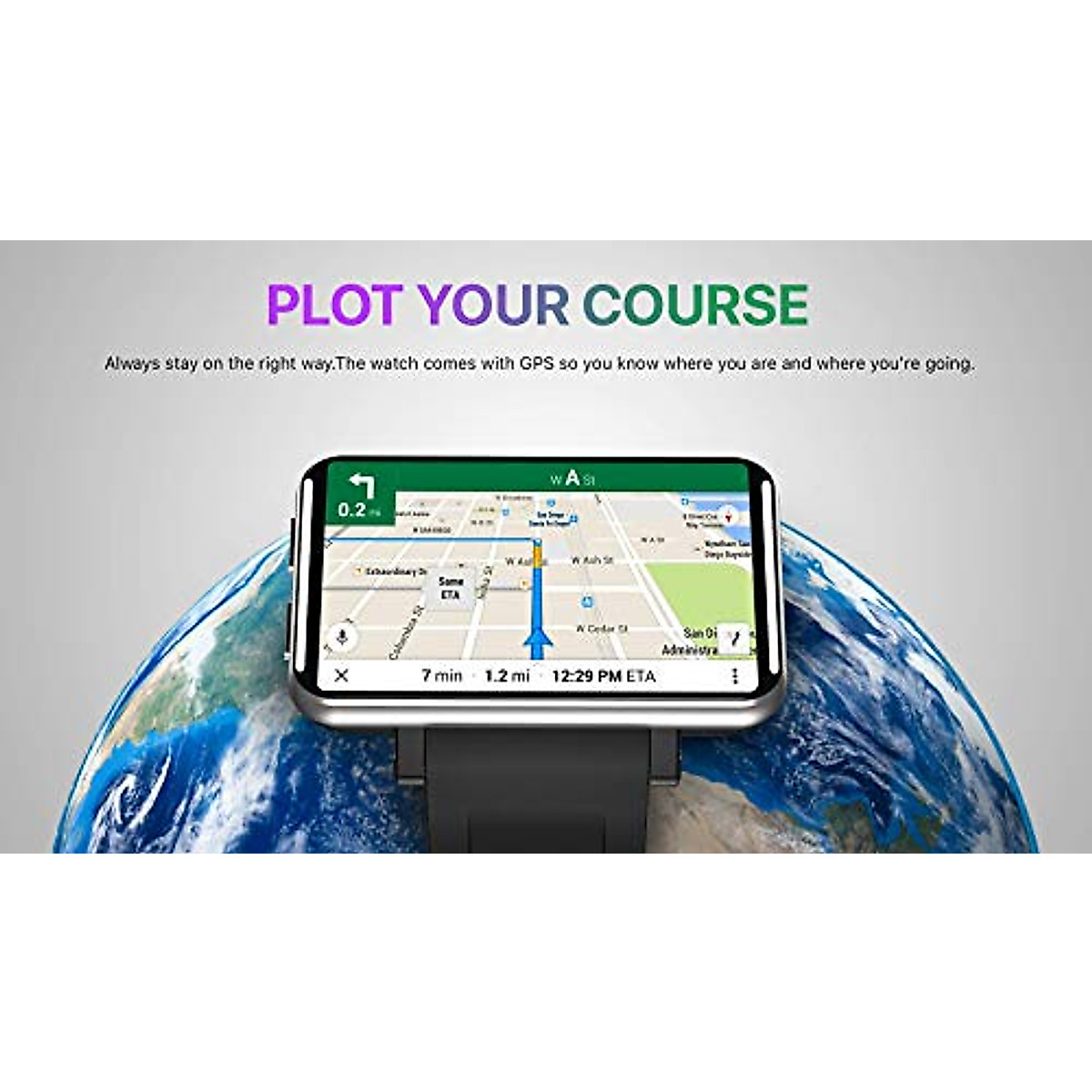 Sfit Smart Watch Sf100 Black Sport Fitness Monitor, Touch Screen Phone for Men/Women