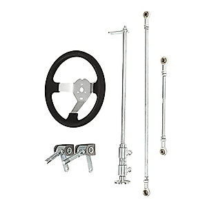 Go Karts Steering Wheel Kit - Tie Rod Joint Gear Rack Shaft Kit - Fits 100cc 125cc 140cc 150cc Go Kart Quad