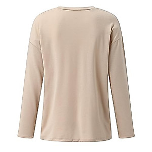 Women Witches Brew Sweatshirt Fall Sweater Funny Spooky Horror Season Sweatshirt Halloween Graphic Tees Tops,Women'S Halloween Crewneck Long Sleeve Skeleton Shir Oversized Tees,Beige,Small