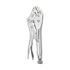Amazon Brand - Denali 10-Inch, Locking Pliers with Wire Cutter and Curved Jaw, Silver