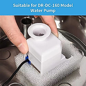 Sponge Foam Filter Replacement for Cup Cake Ceramic Pet Fountain and 2L/67oz Round Stainless Steel Cat Water Fountain, Katlikatqi Pre-Filter Compatible with DR-DC-160 Water Pump (Pack of 12)
