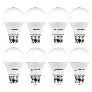 Ecosmart LED Dimmable 75-Watt Daylight Light Bulb, 1155-Lumen, 5000K, A19, E26 Base, 8 Bulbs