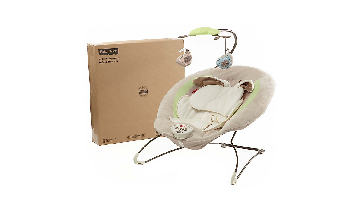 Fisher-Price Snugabunny Deluxe Baby Bouncer - Cozy & Grow with Your Baby