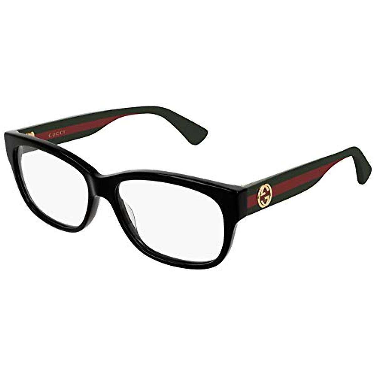 Gucci GG 0278O 011 Black Plastic Rectangle Eyeglasses 55mm, 55-15-145