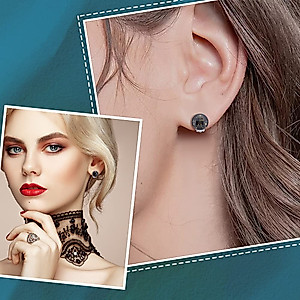 UNICRAFTALE 60pcs Clip-on Earring Findings DIY Earring Clip 10mm Stainless Steel Clip-on Earring Converter Flat Round Tray Non-Pierced Earrings with Silicone Earring Pads for DIY Earring Making