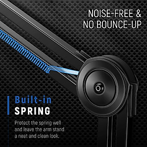 Neewer Microphone Arm Stand, Heavy-Duty Mic Arm Microphone Stand Suspension Scissor Boom Stand with 5/8” to 3/8” & 5/8” to 1/4” Screw and Cable Tie Compatible with Blue Yeti/Snowball/QuadCast (Medium)