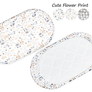 Baby Bassinet Sheet,Stretchy Bassinet Sheets 3 Pack Bassinet Crib Sheets Set Fitted for Baby Boy and Girl Comfort Fitted for Oval Rectangle Hourglass Bassinet Pad