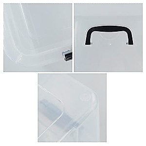 Anbers 17.5 Qt Large Plastic Storage Bins with Lids, 4 Packs Latching Storage Container Box