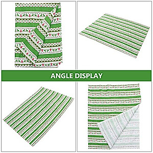 Christmas Cotton Fabric Green Elk Linen Cloth Quilting Patchwork Bundles Fat Quarters Precut Sewing Scrap for Xmas DIY Stocking Wreath Doll Dress Bag Apron Craft