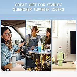 Straw Covers Cap for Stanley Cup, 4pcs 10MM Cloud&Rainbow Straw Cover, Silicone Straw Covers Cap Straw Topper for Stanley 30&40 Oz Tumbler with Handle,Straw Tip Covers Stanley Cup Accessories