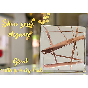 Acrylic Napkin Holder for Tables - Clear Napkin Holders For Wedding Lunch Dinner - Vertical Space Saving - Safe Sturdy - Modern Contemporary Elegant, 6.25 In x 6.25 In